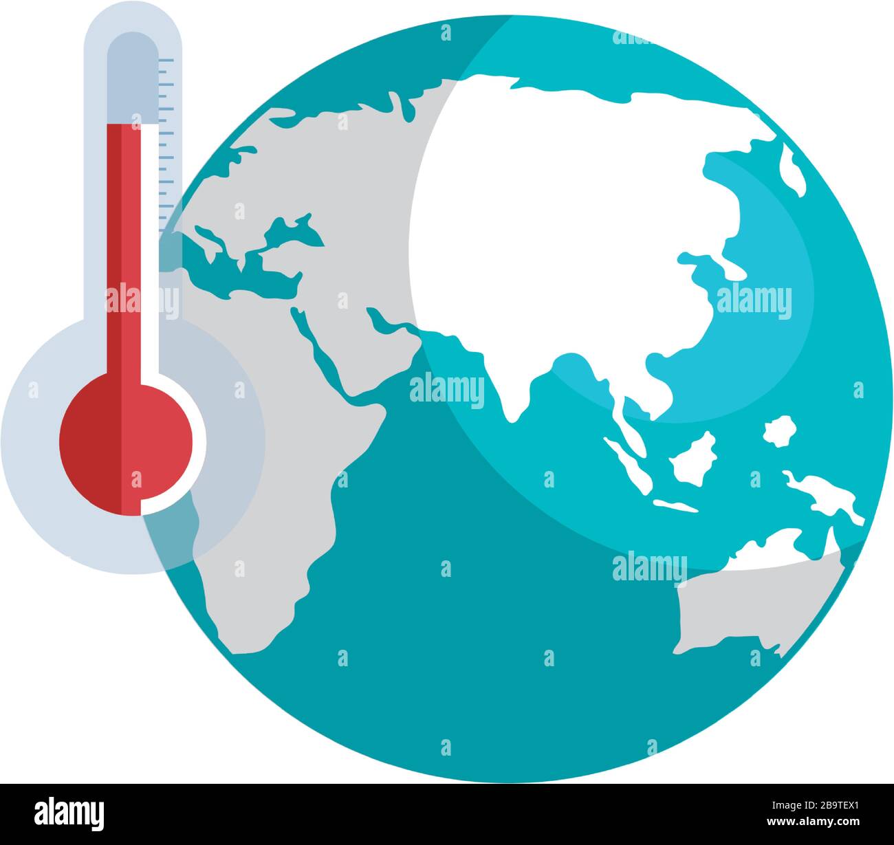 world planet with thermometer isolated icon Stock Vector Image & Art ...