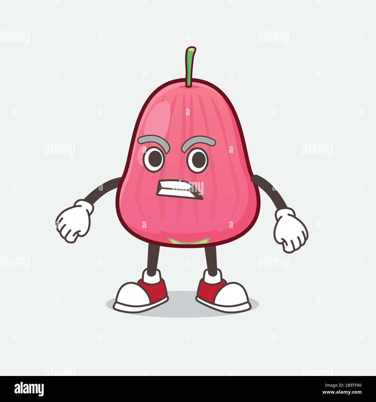 Pink Java Apple Mascot Character Vector Illustration Stock Vector Image ...