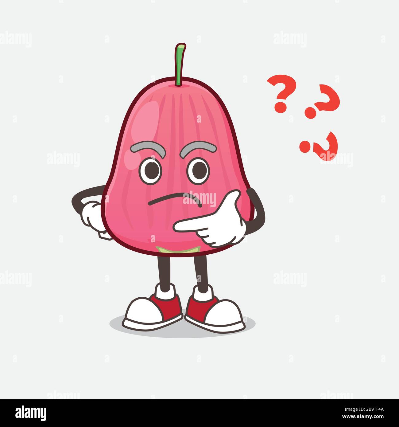 Pink Java Apple Mascot Character Vector Illustration Stock Vector Image ...