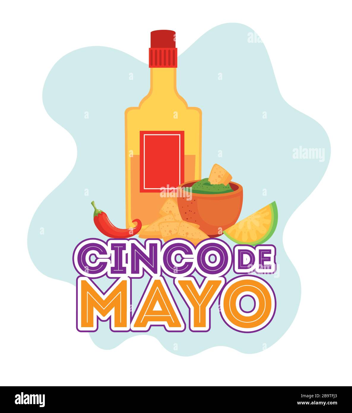 cinco de mayo poster with tequila and food Stock Vector Image & Art - Alamy