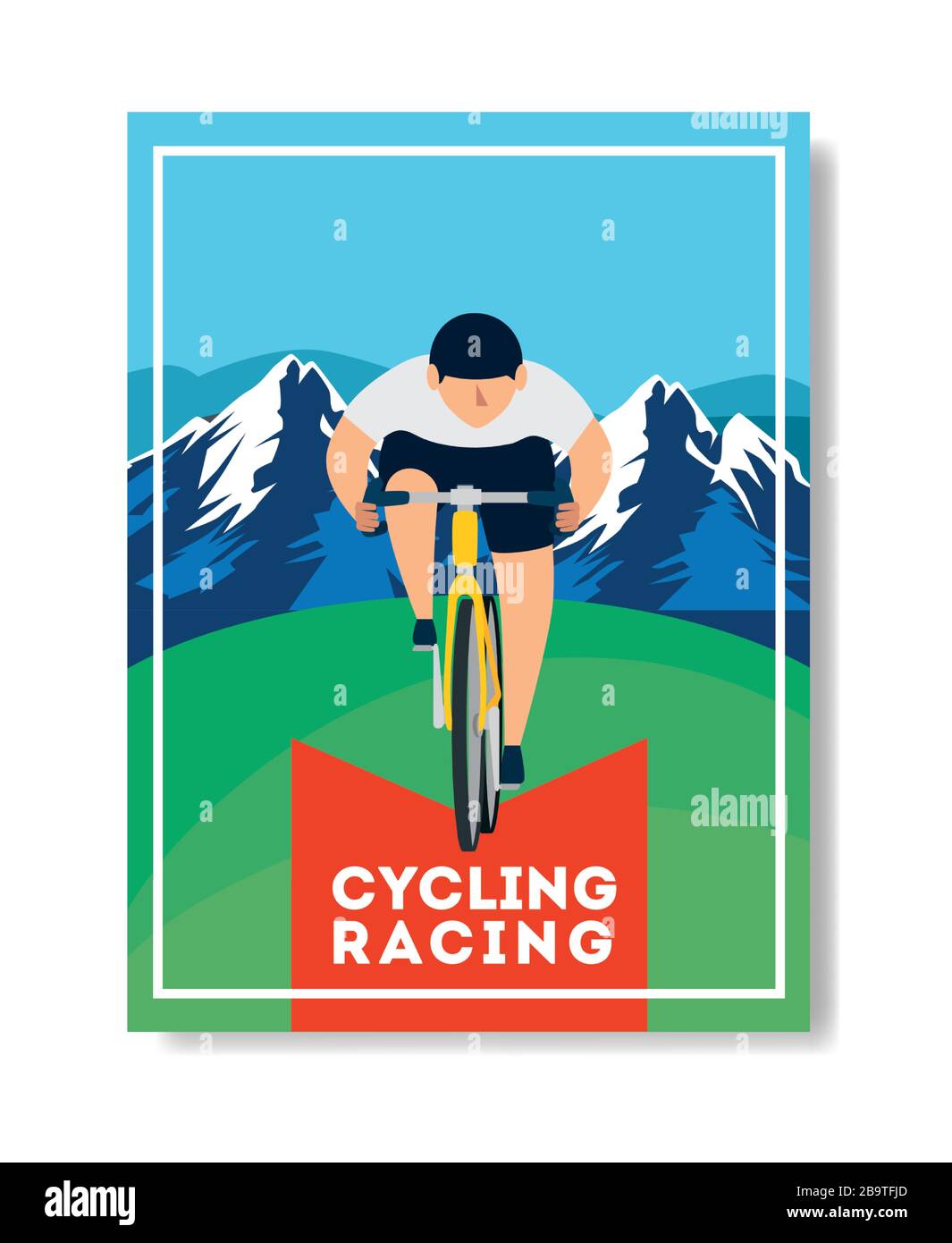 Cycling landscape Stock Vector Images - Alamy