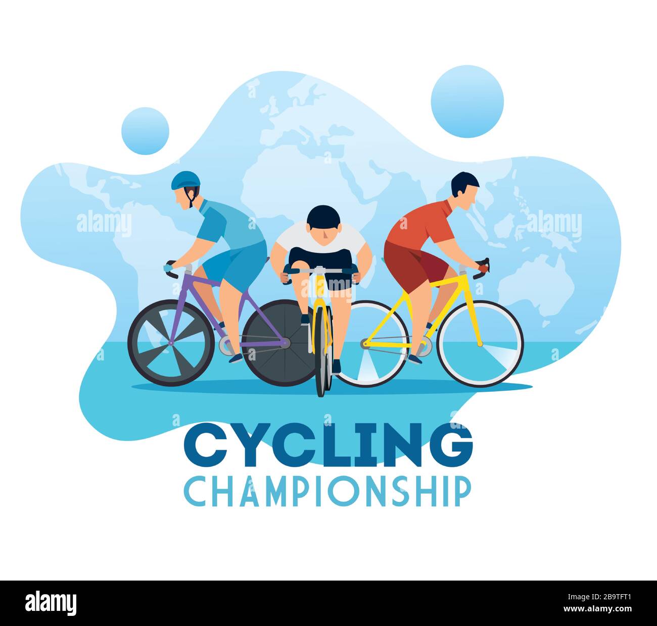 cycling championship poster with cyclists Stock Vector Image & Art - Alamy