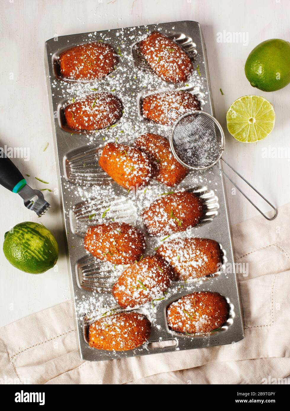 Citrus Madeleine. French Madeleine, top view Stock Photo - Alamy
