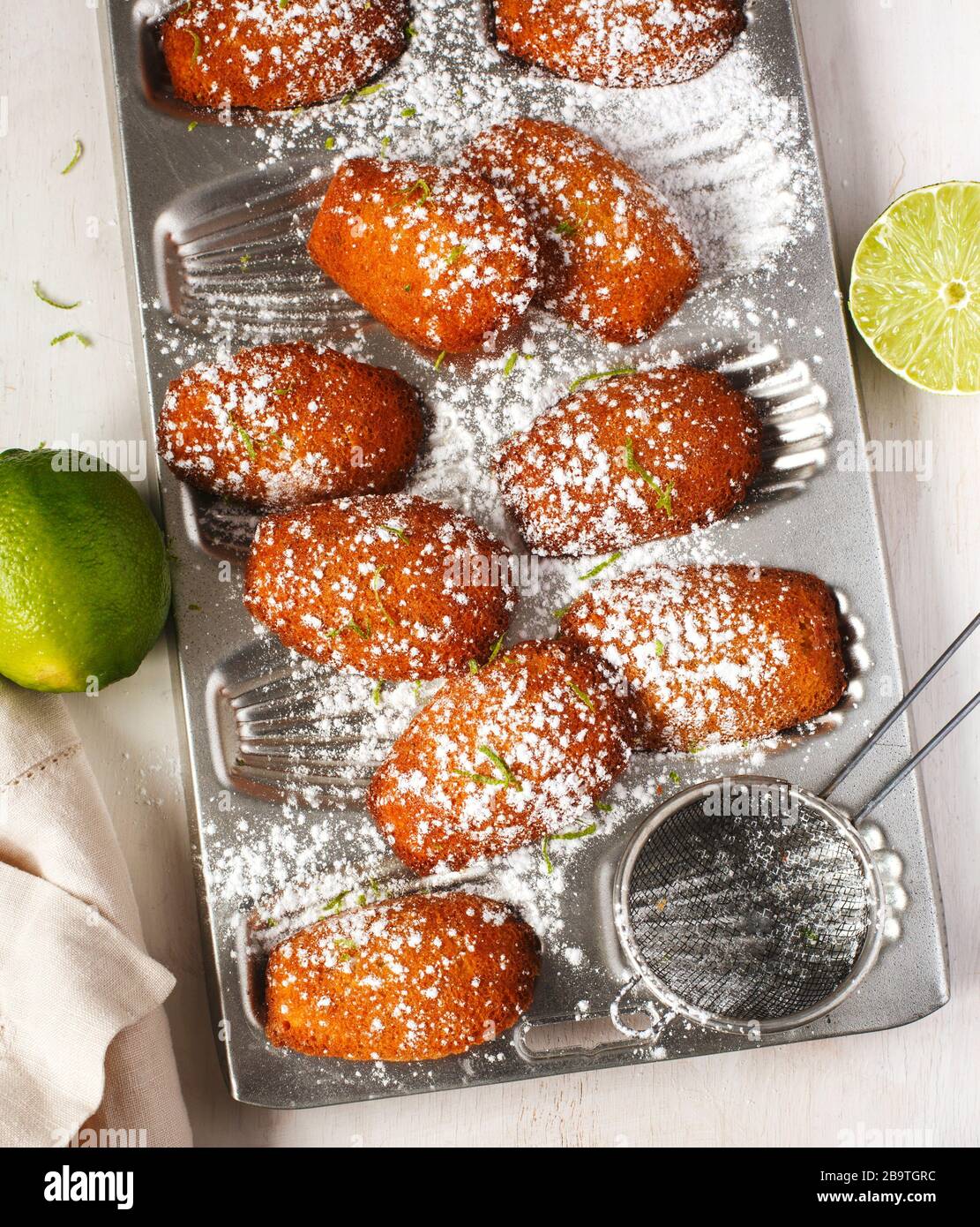 Citrus Madeleine. French Madeleine, top view Stock Photo - Alamy