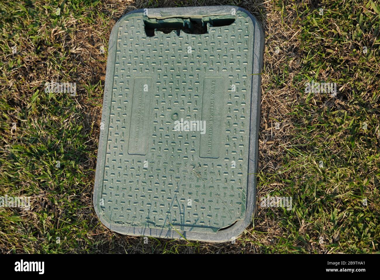 Dubai UAE December 2019 An old broken plastic box for irrigation ...