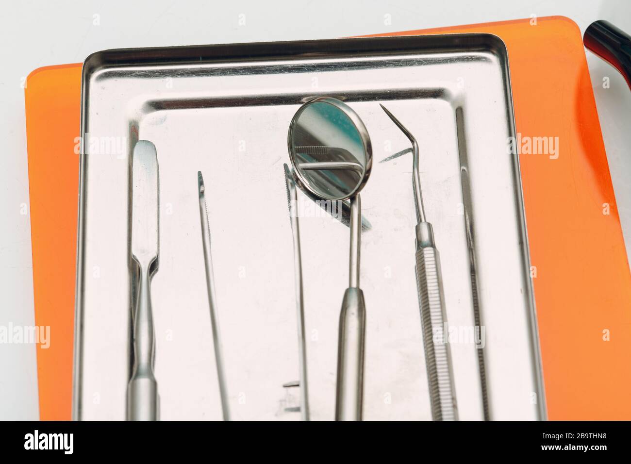Dental instruments for examination by a doctor Stock Photo - Alamy