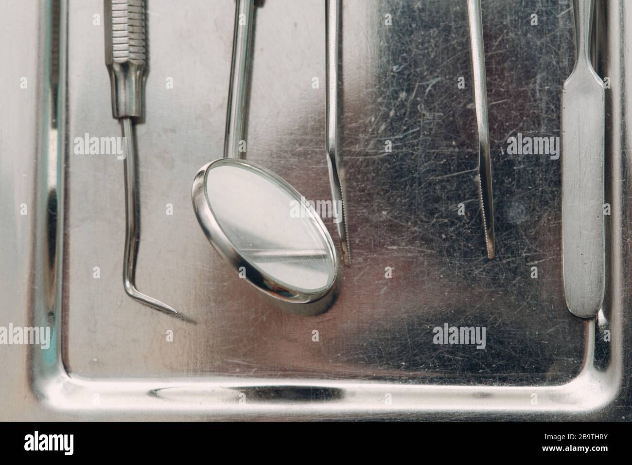 Dental instruments for examination by a doctor Stock Photo - Alamy