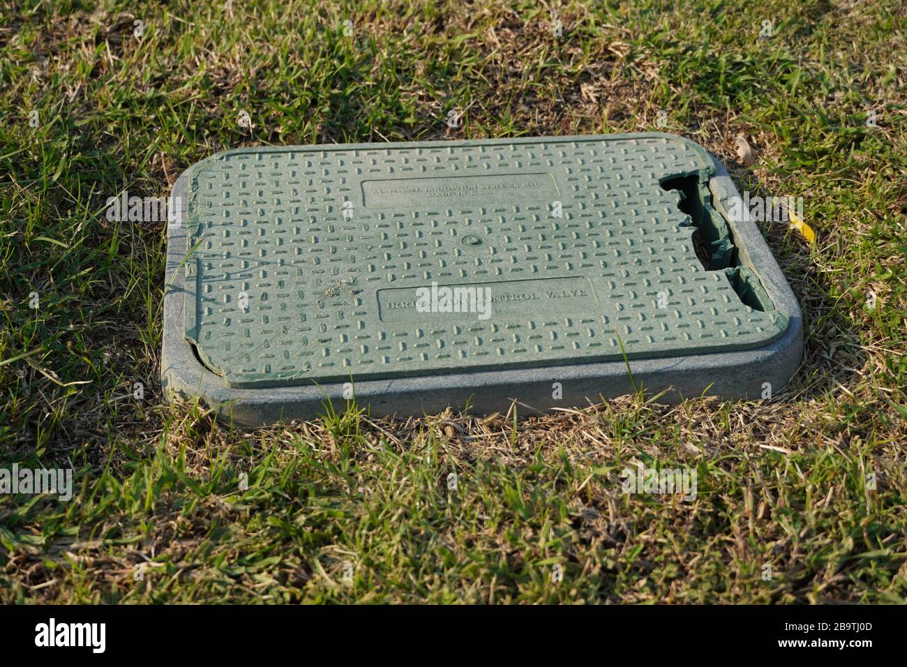 Dubai UAE December 2019 An old broken plastic box for irrigation ...
