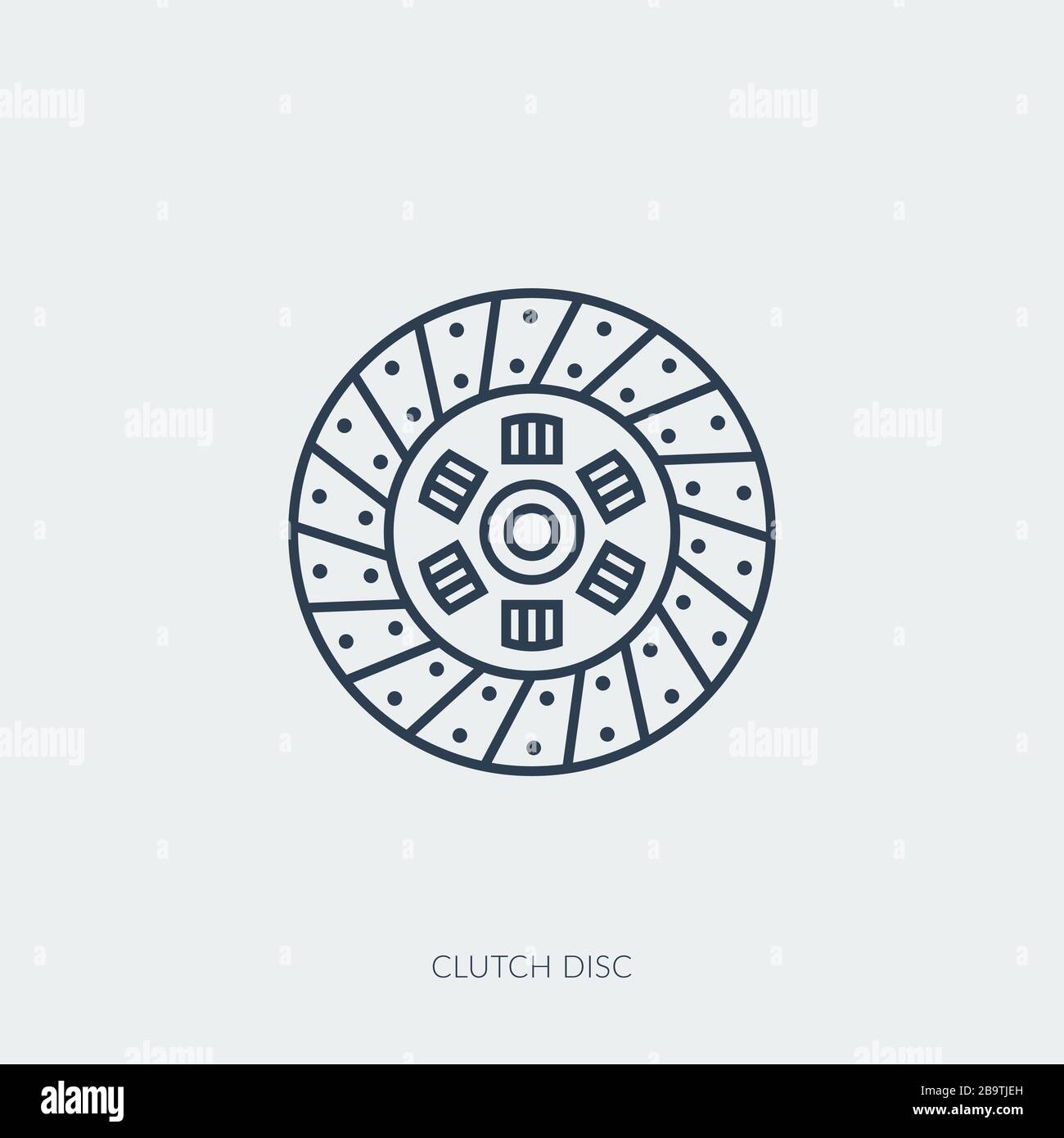 Vector outline icon of car part - clutch disc Stock Vector Image & Art ...