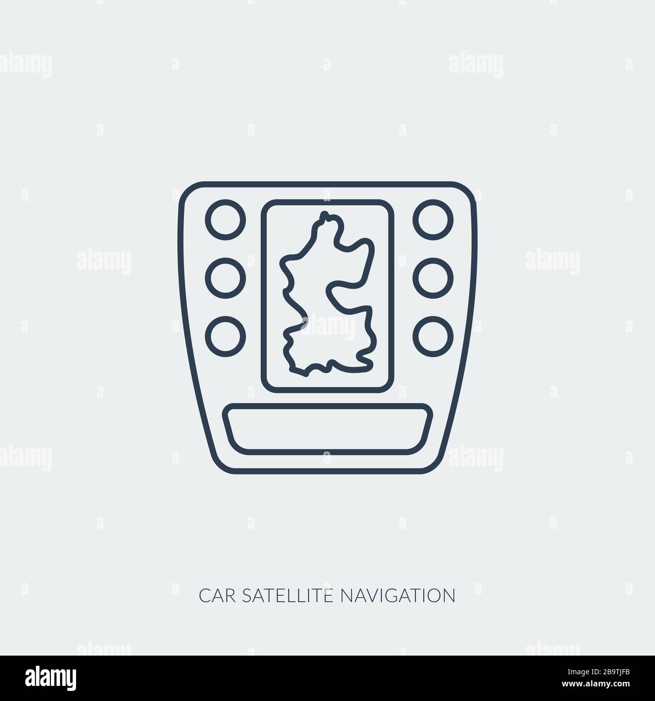 Vector line icon of car part satellite navigation Stock Vector Image ...
