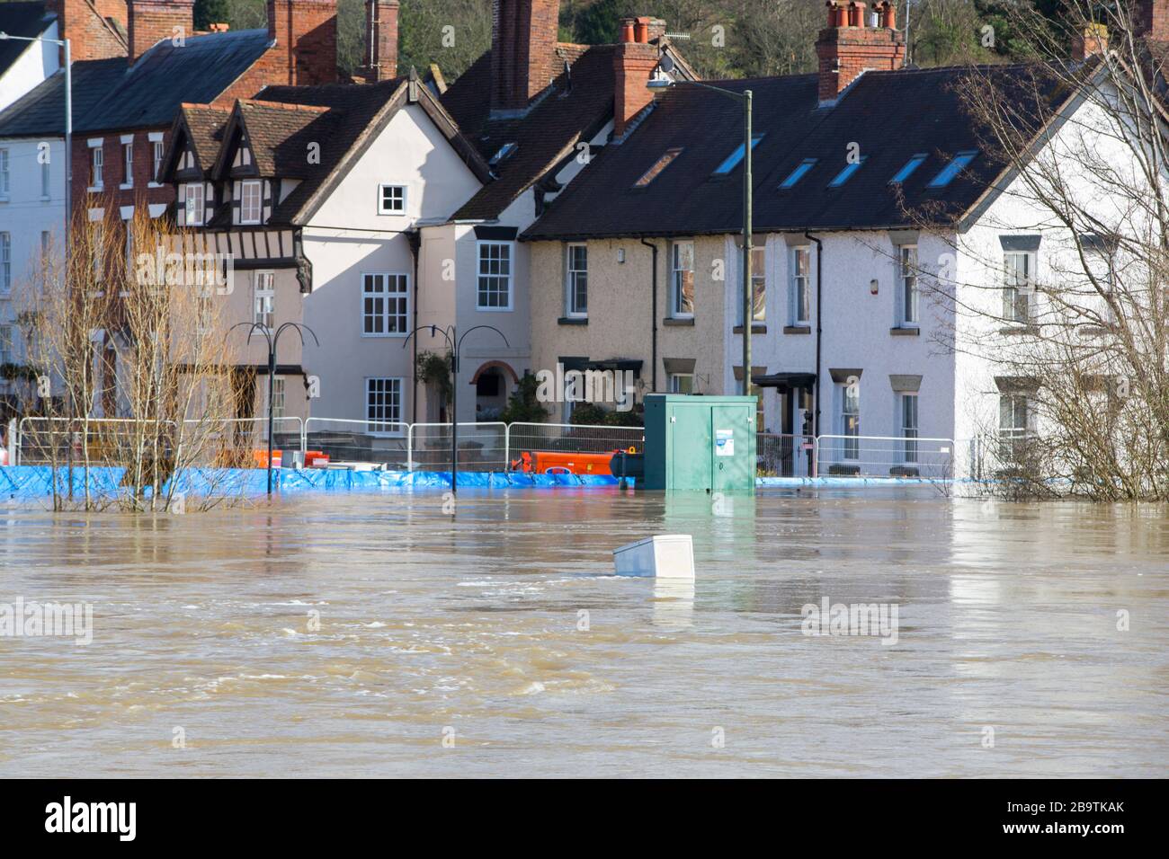 Flooding In Bewdley Worcestershire When The River Severn Broke Its