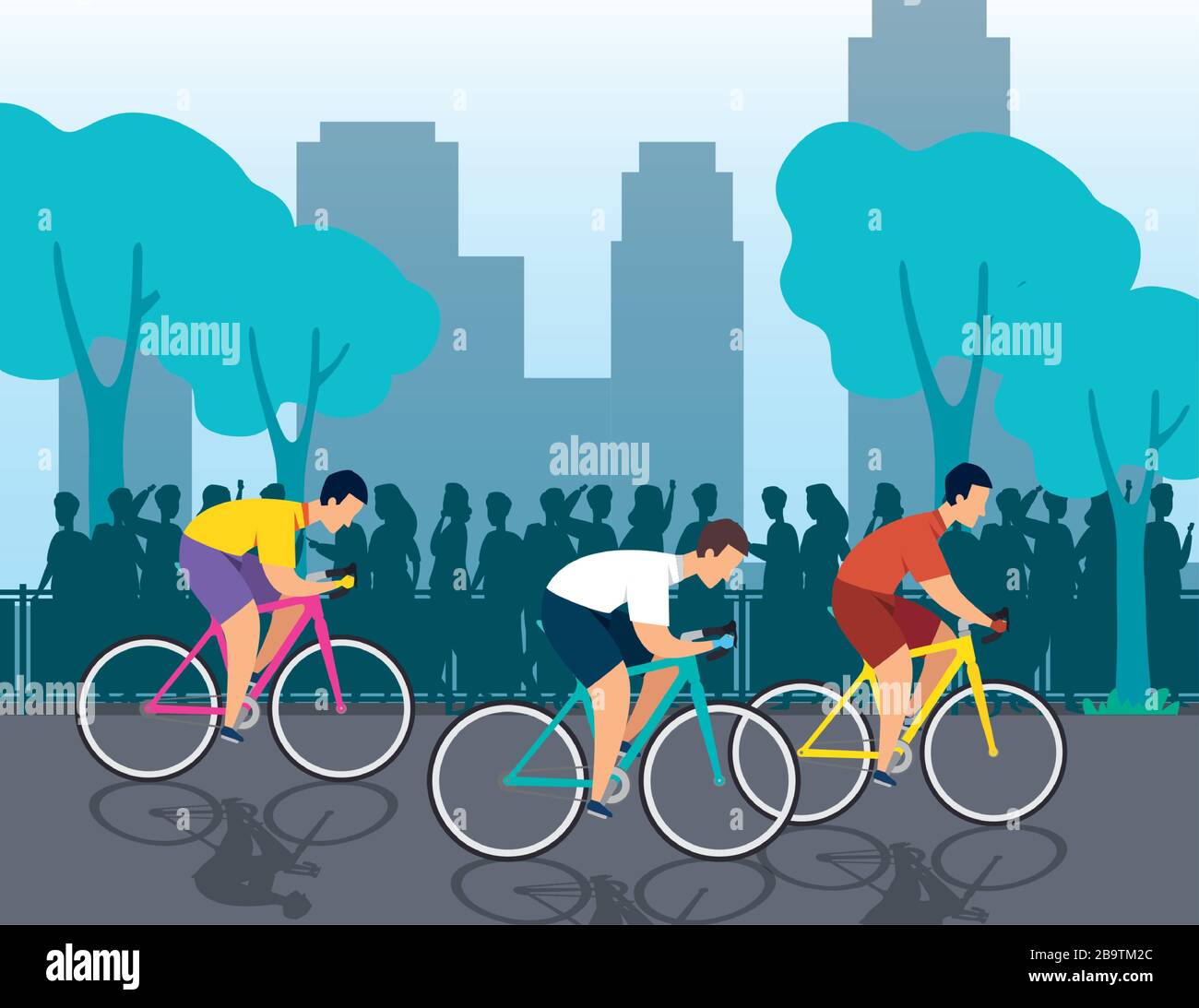 Action people cyclists Stock Vector Images - Alamy