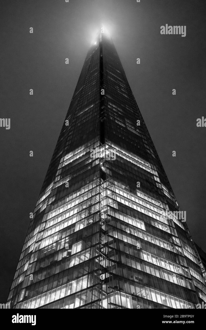 The shard light night, London, UK Stock Photo - Alamy