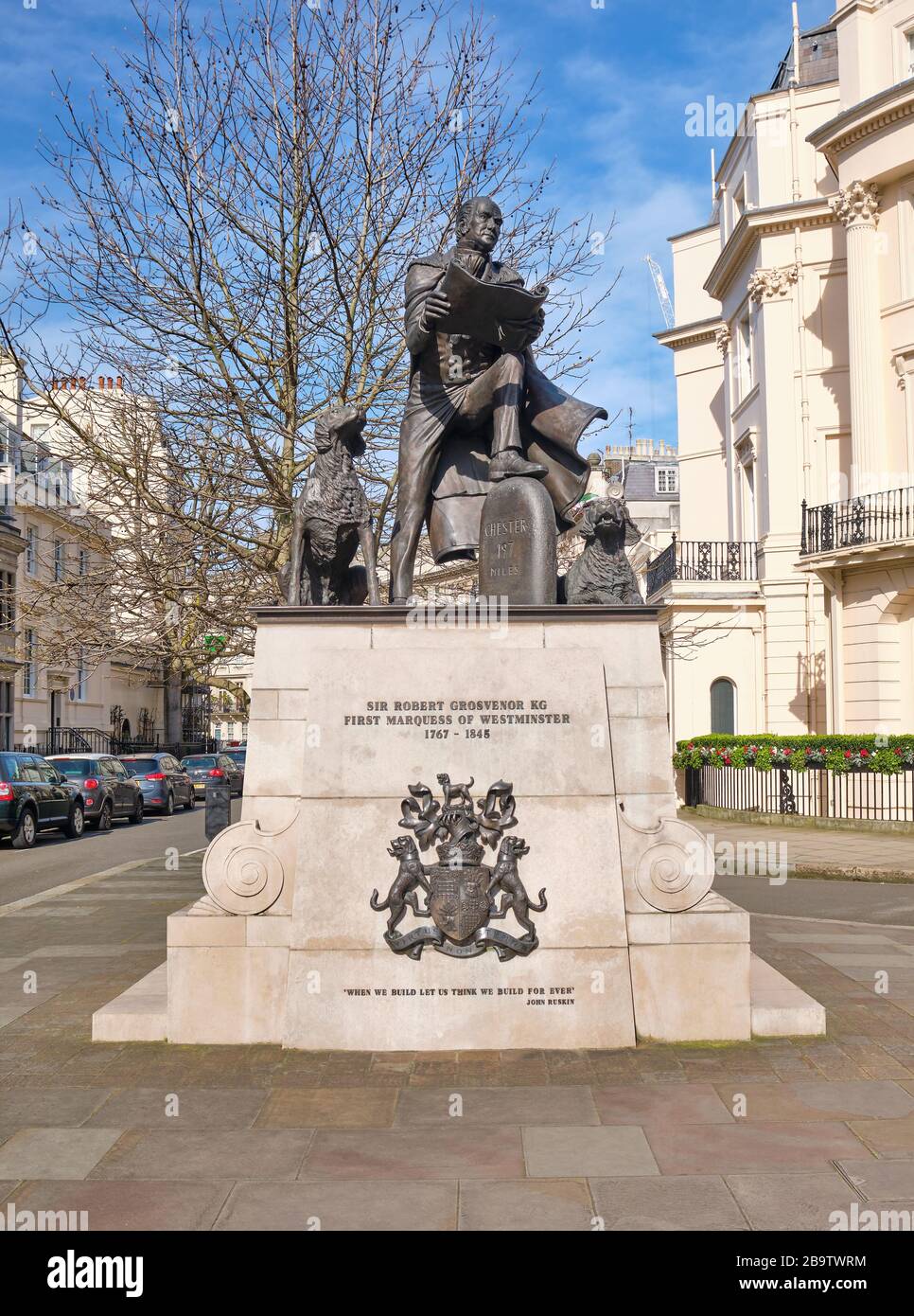 Sir Robert Grosvenor KG Statue Stock Photo - Alamy