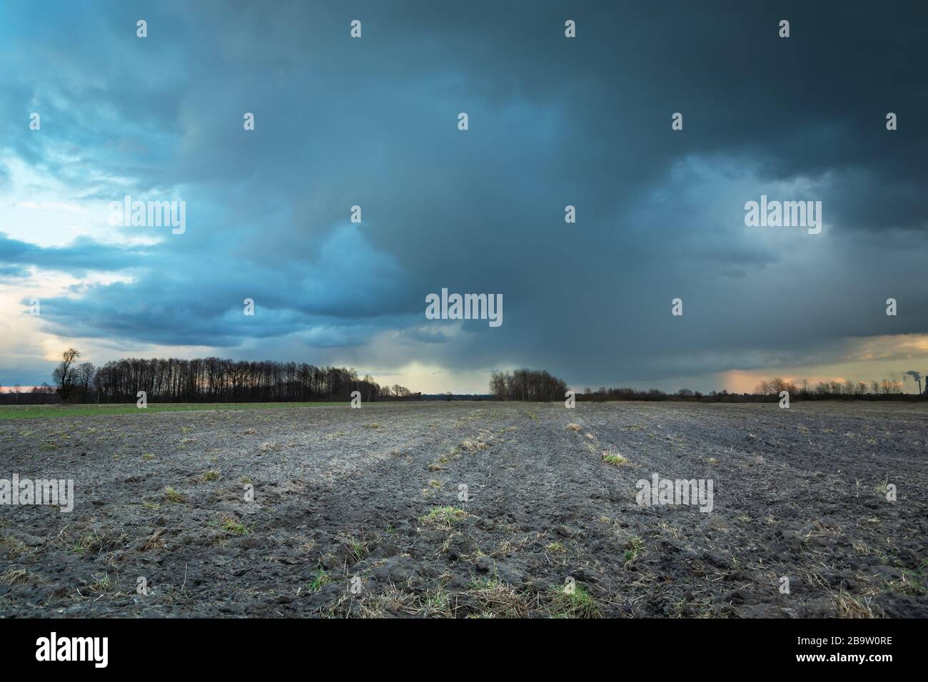 Ploughed field rain hi-res stock photography and images - Alamy