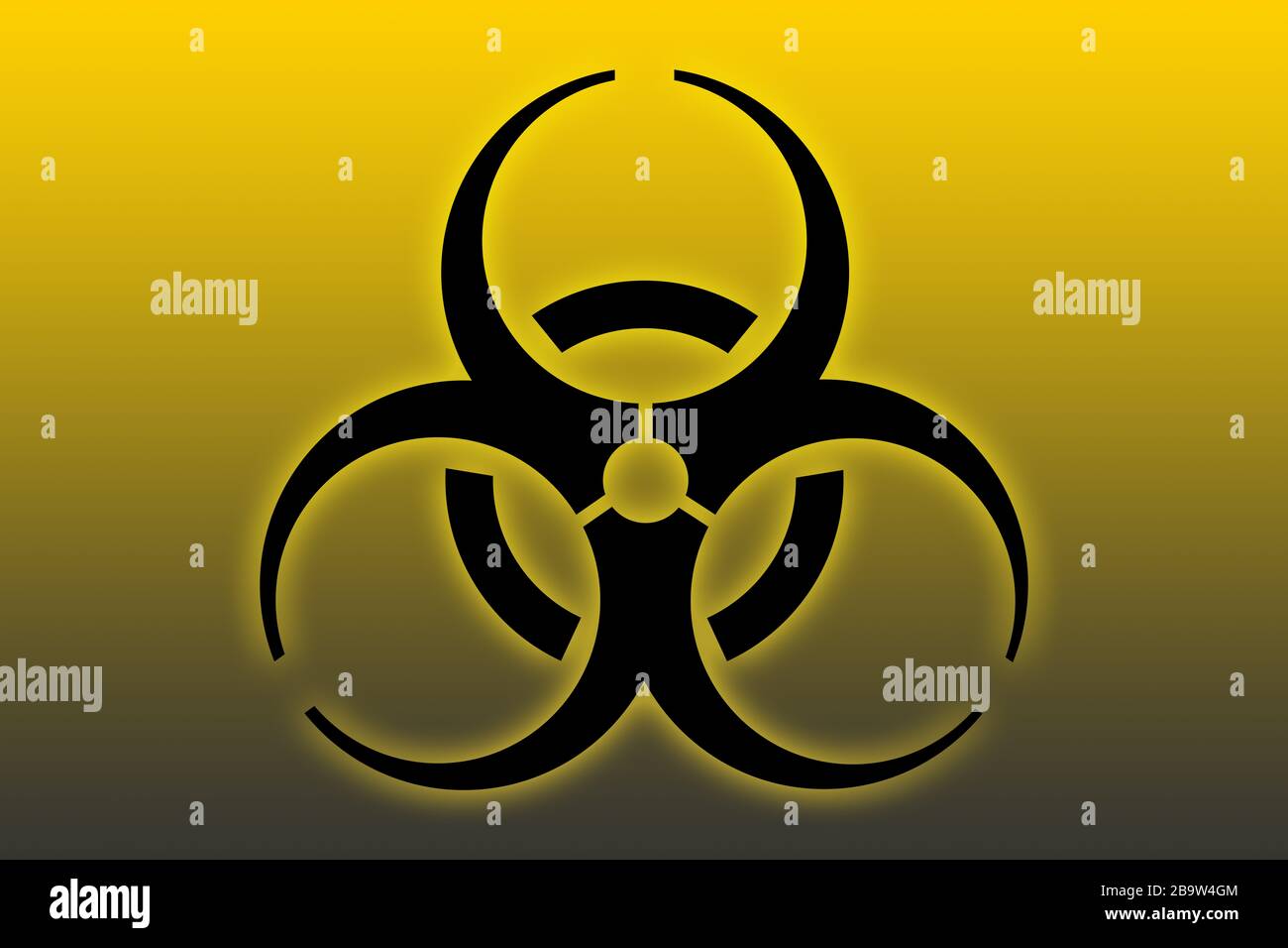 A worldwide known graphic pictogram indicating the biological ...