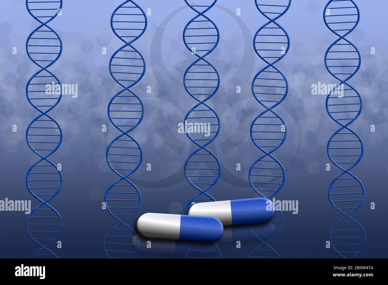 A worldwide known graphic pictogram indicating the biological ...