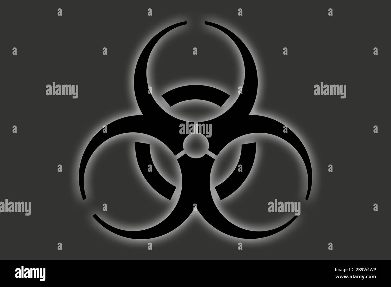 A worldwide known graphic pictogram indicating the biological ...