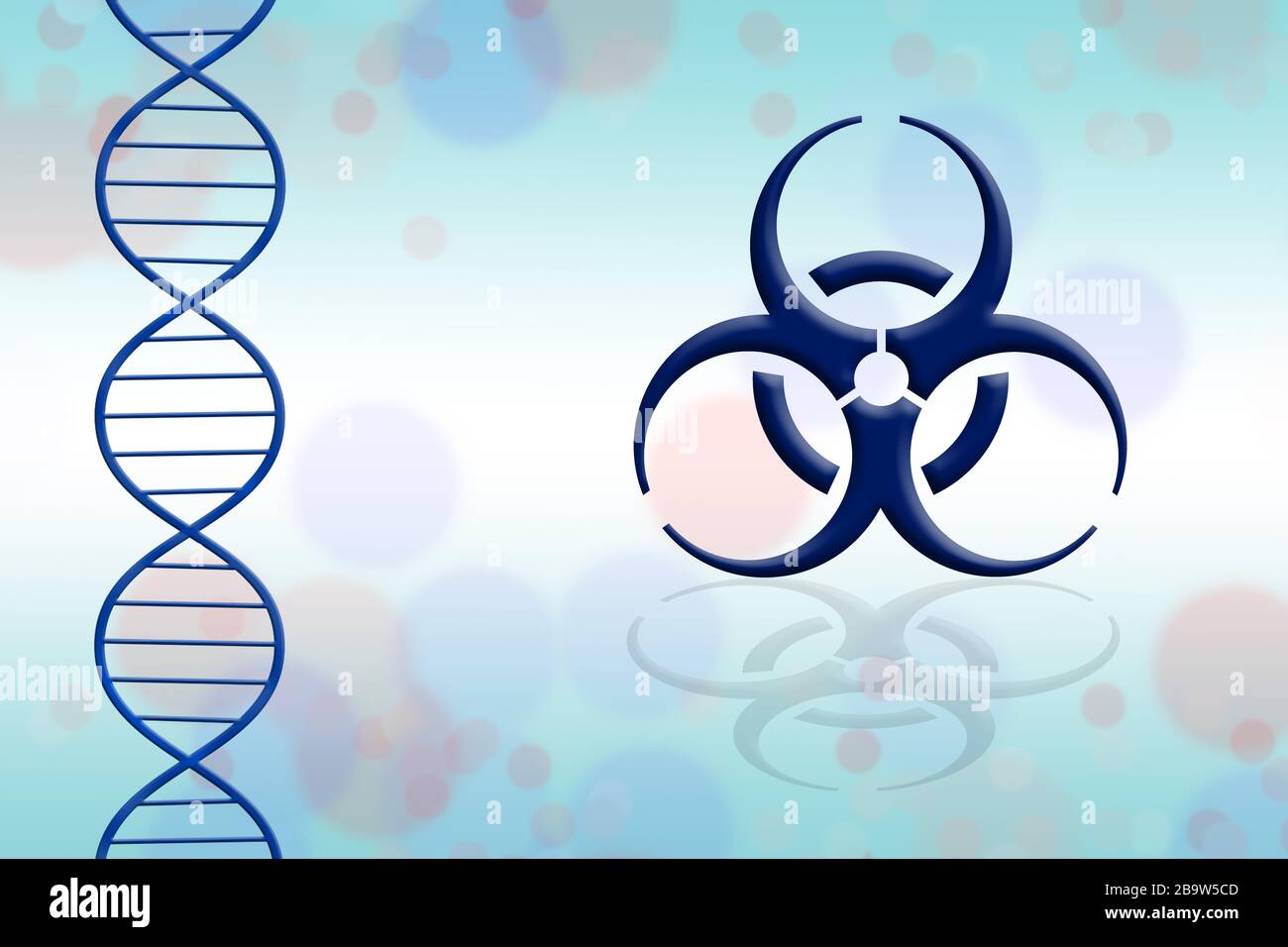 A worldwide known graphic pictogram indicating the biological ...