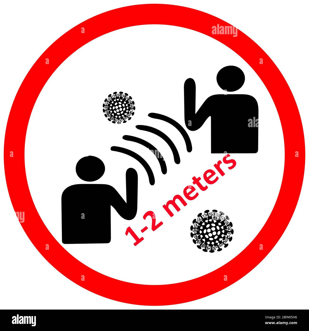 Not to get closer keep 1-2 meters distance between people circular ...