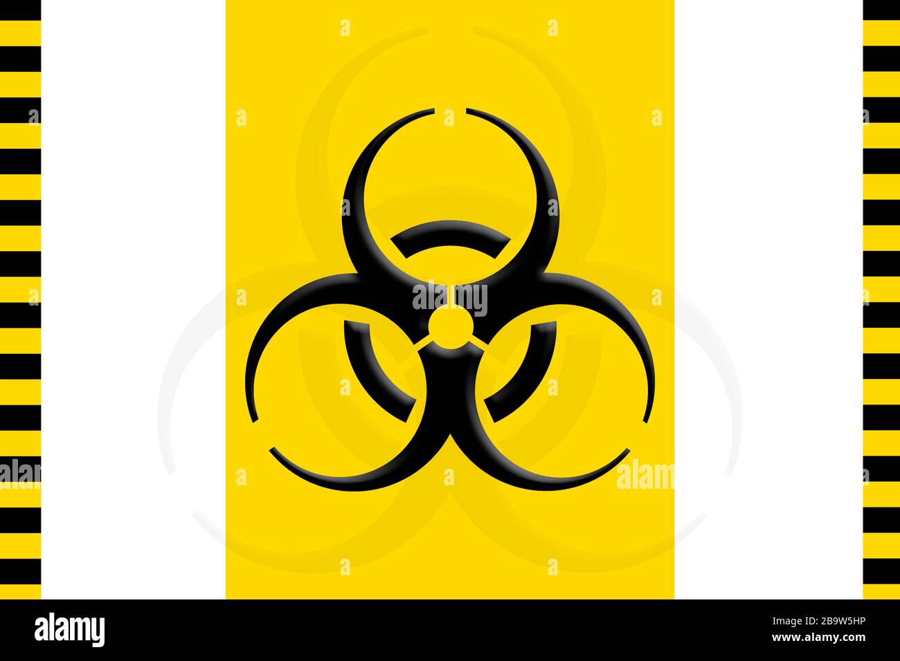 A worldwide known graphic pictogram indicating the biological ...