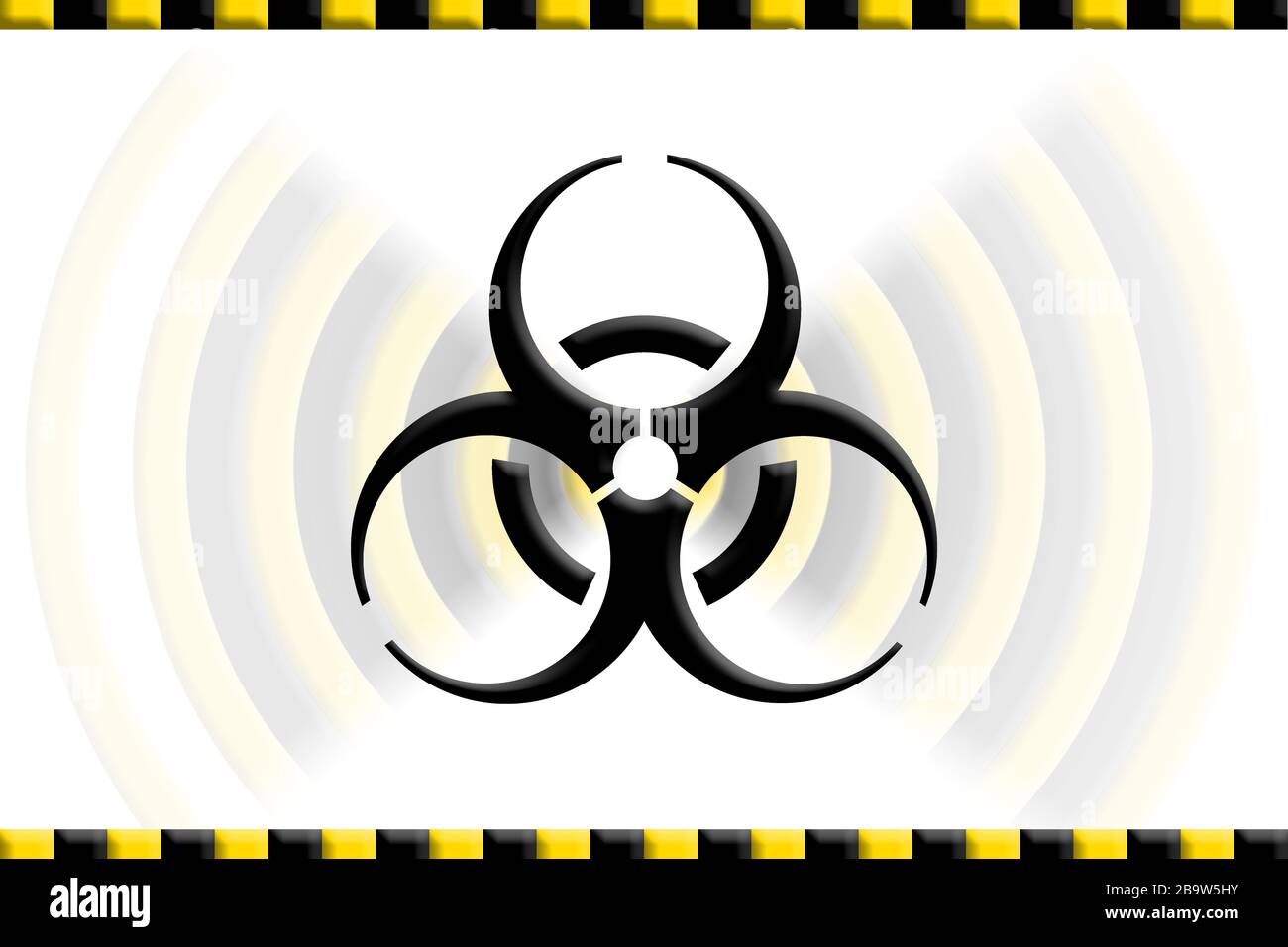 A worldwide known graphic pictogram indicating the biological ...