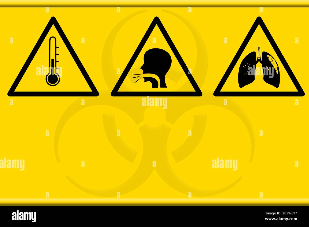 A worldwide known graphic pictogram indicating the biological ...