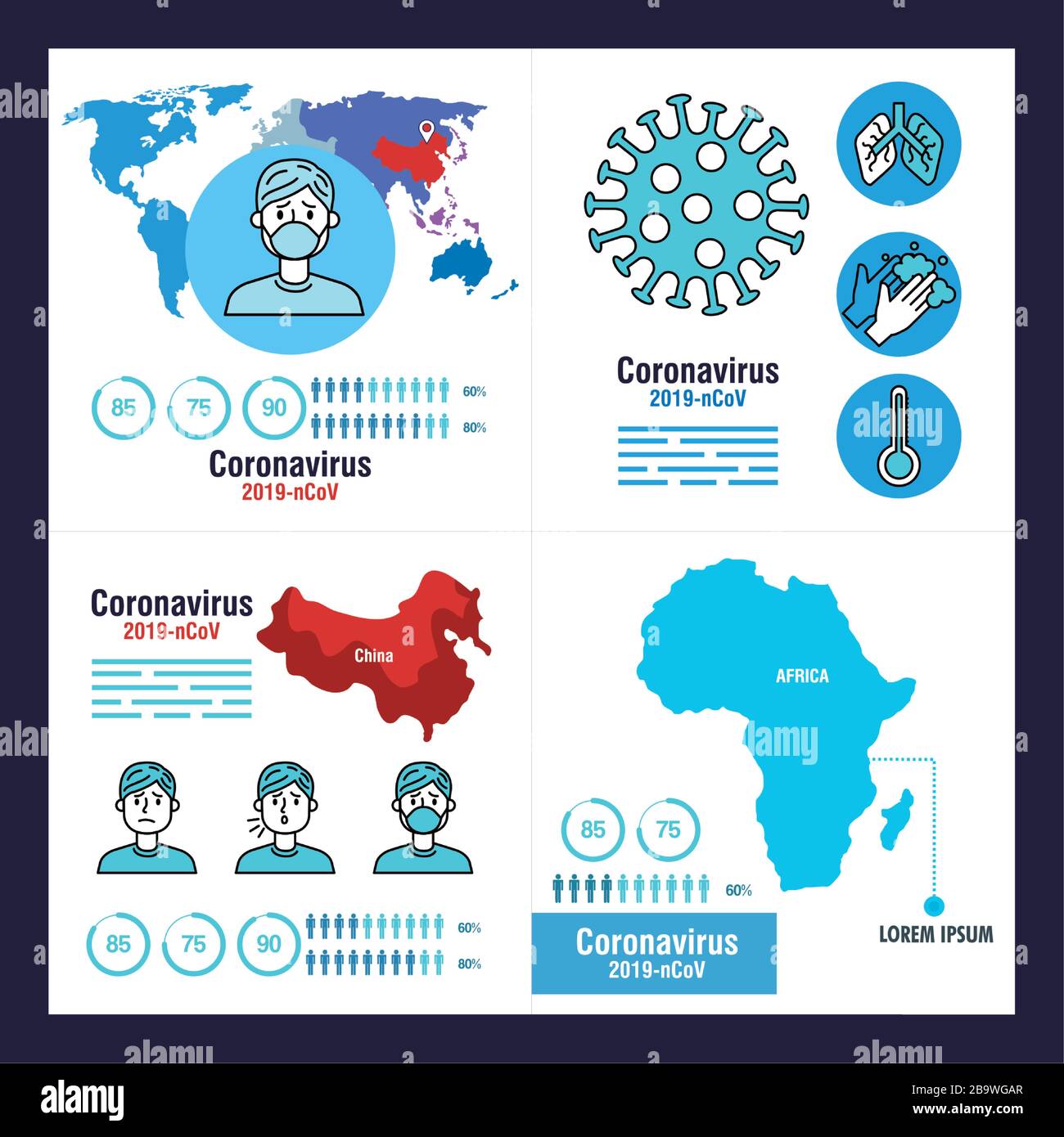set poster of covid 19 and icons Stock Vector Image & Art - Alamy