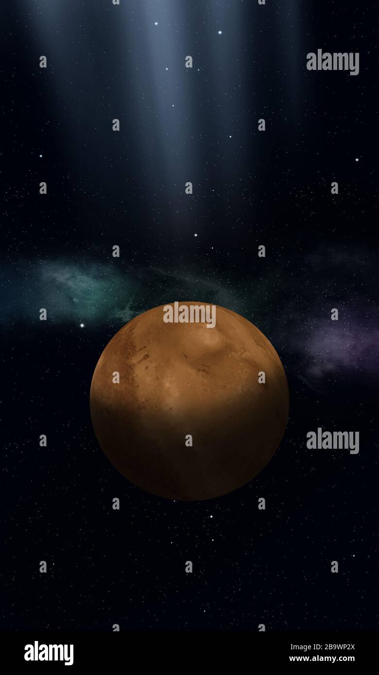 3d space illustration of solar system planet mars Stock Photo - Alamy