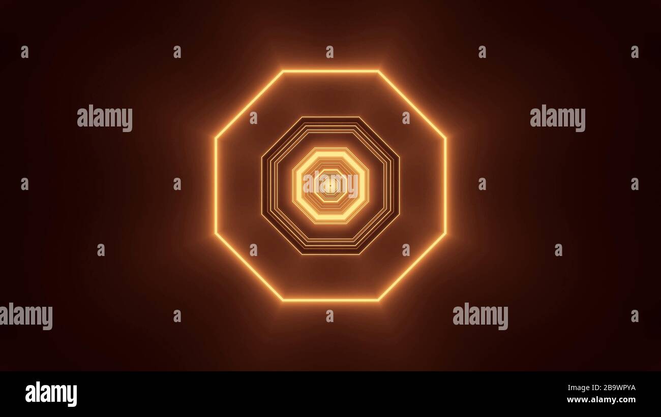 Illustration of several lights arranged in an octagonal shape Stock ...