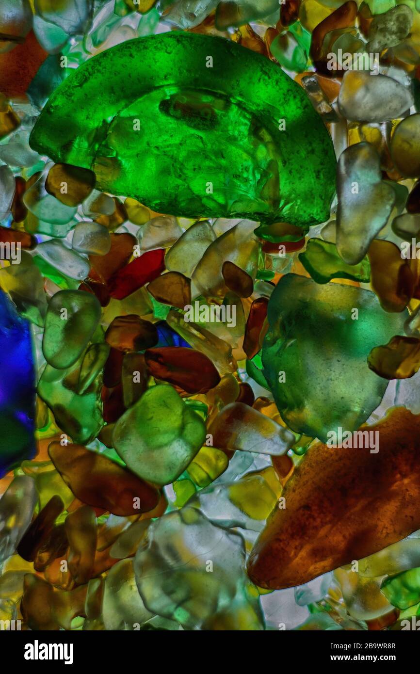 A Collection of Colorful Sea Glass Stock Photo - Alamy