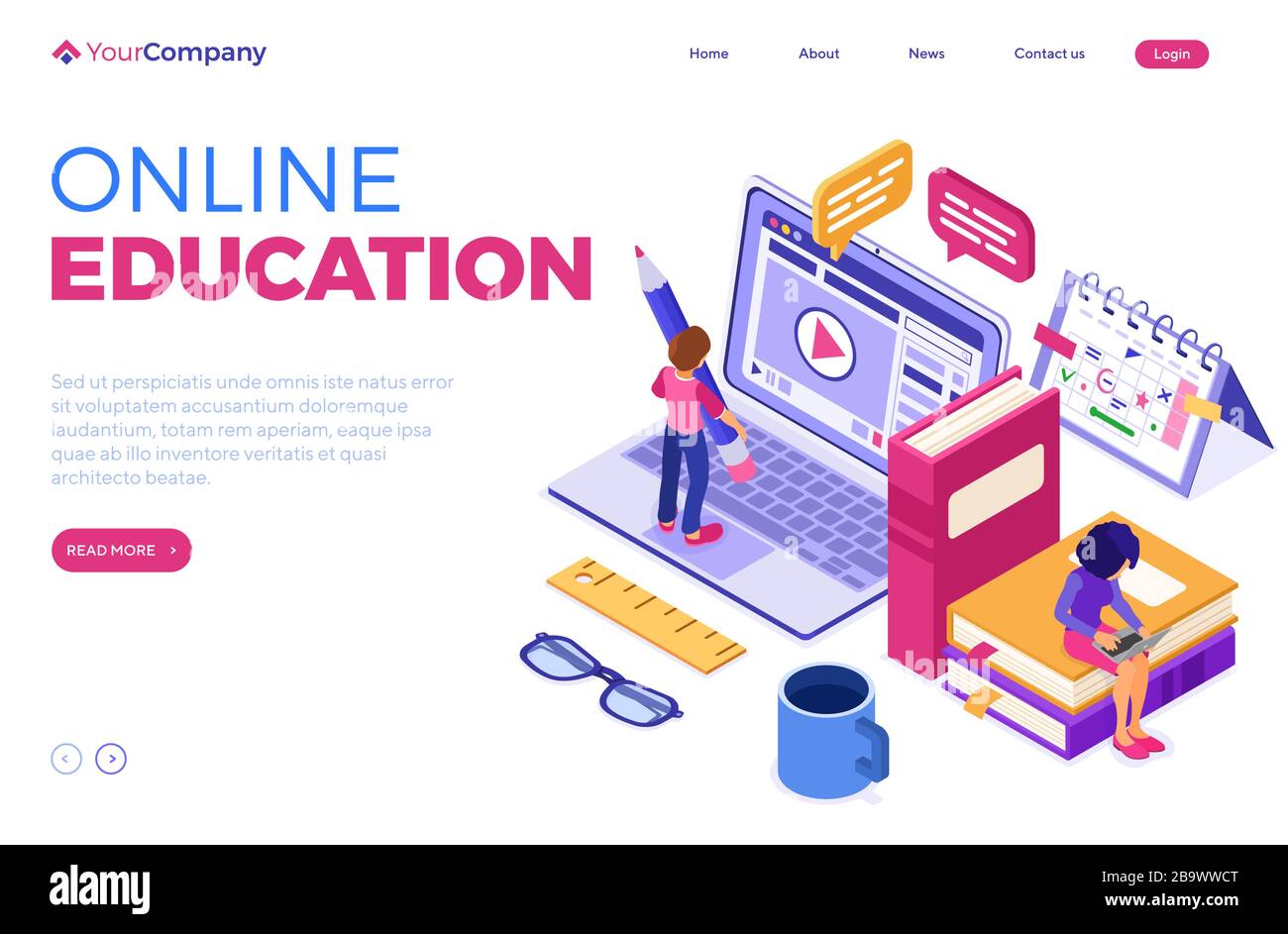 Boy student online learning Stock Vector Images - Alamy