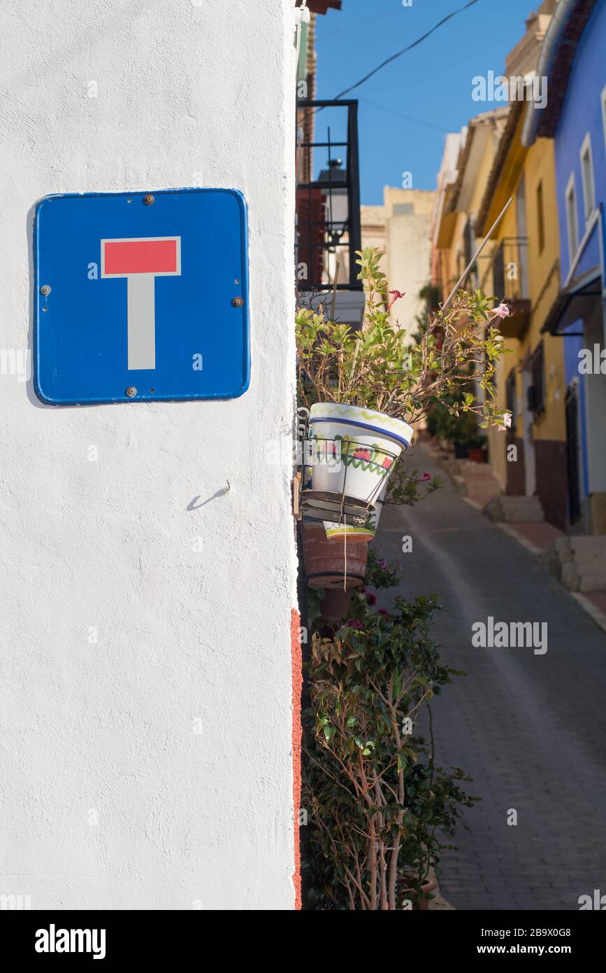 Mediterranean village houses under sunny weather Stock Photo - Alamy