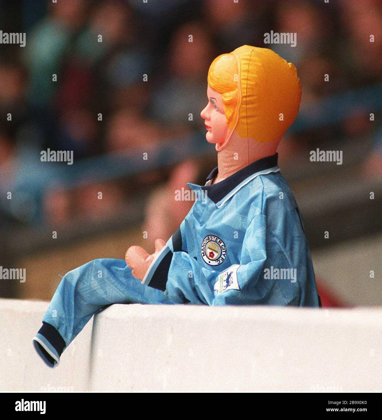 29-APR-95 ... Man City v Newcastle United .... Inflatable doll at Maine ...