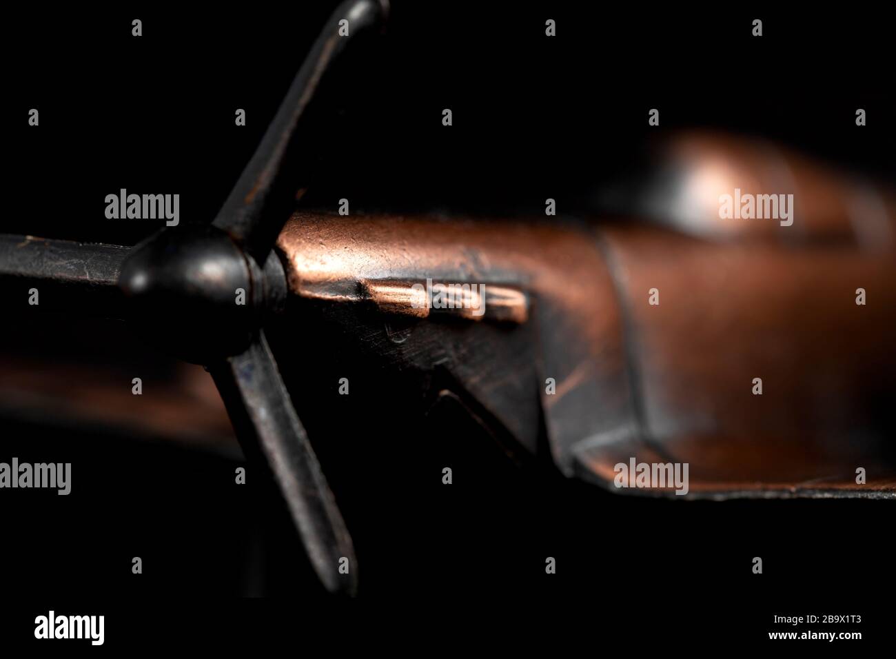 Aircraft propeller front view on copper model Stock Photo - Alamy