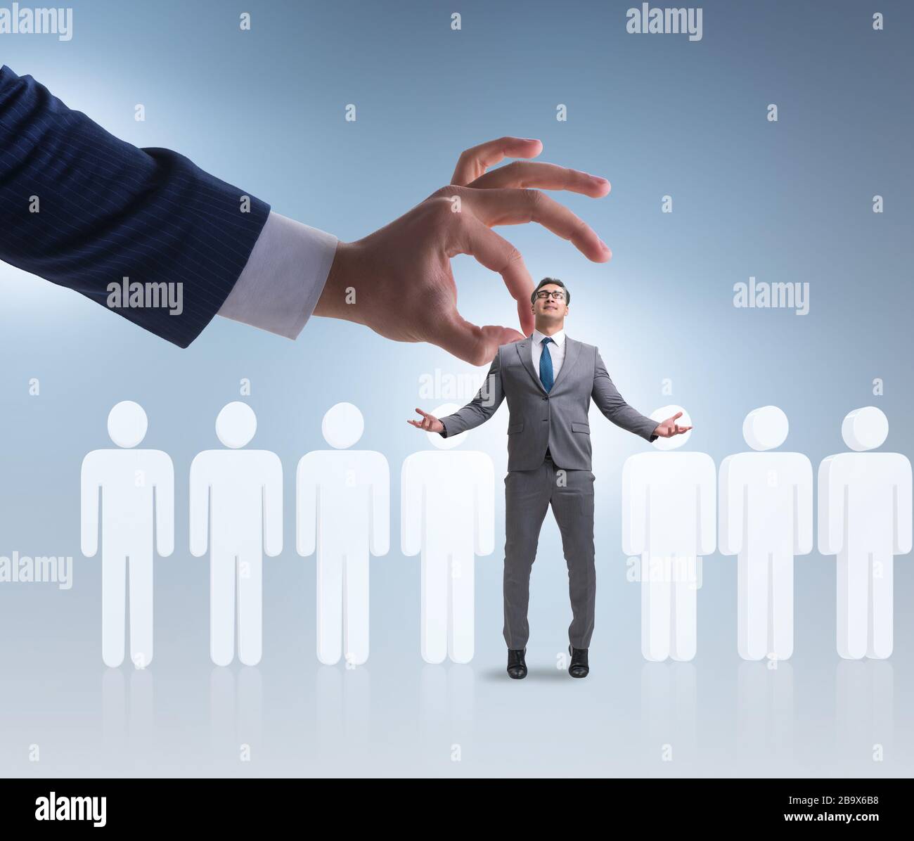 The recruitment and employment concept with selected employee Stock ...