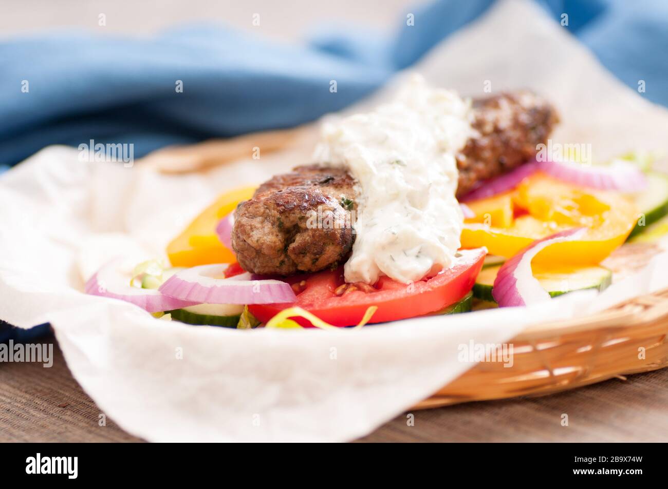 A koobideh ground lamb wrap Stock Photo - Alamy
