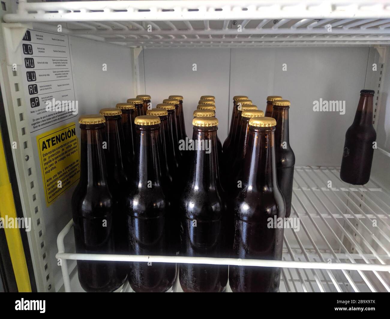 Beer bottles in fridge hi-res stock photography and images - Alamy