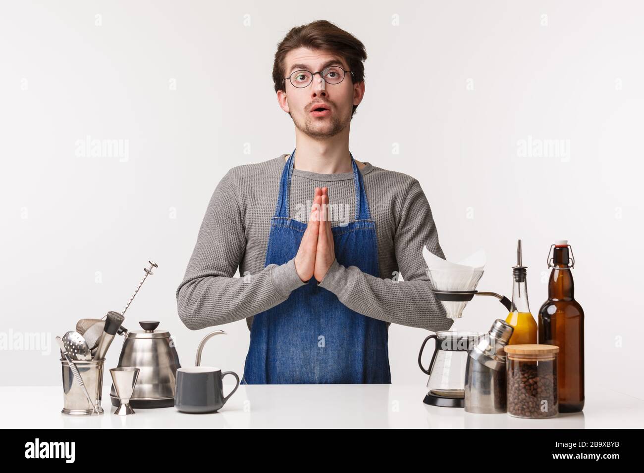 Tired worker, restaurant hi-res stock photography and images - Alamy