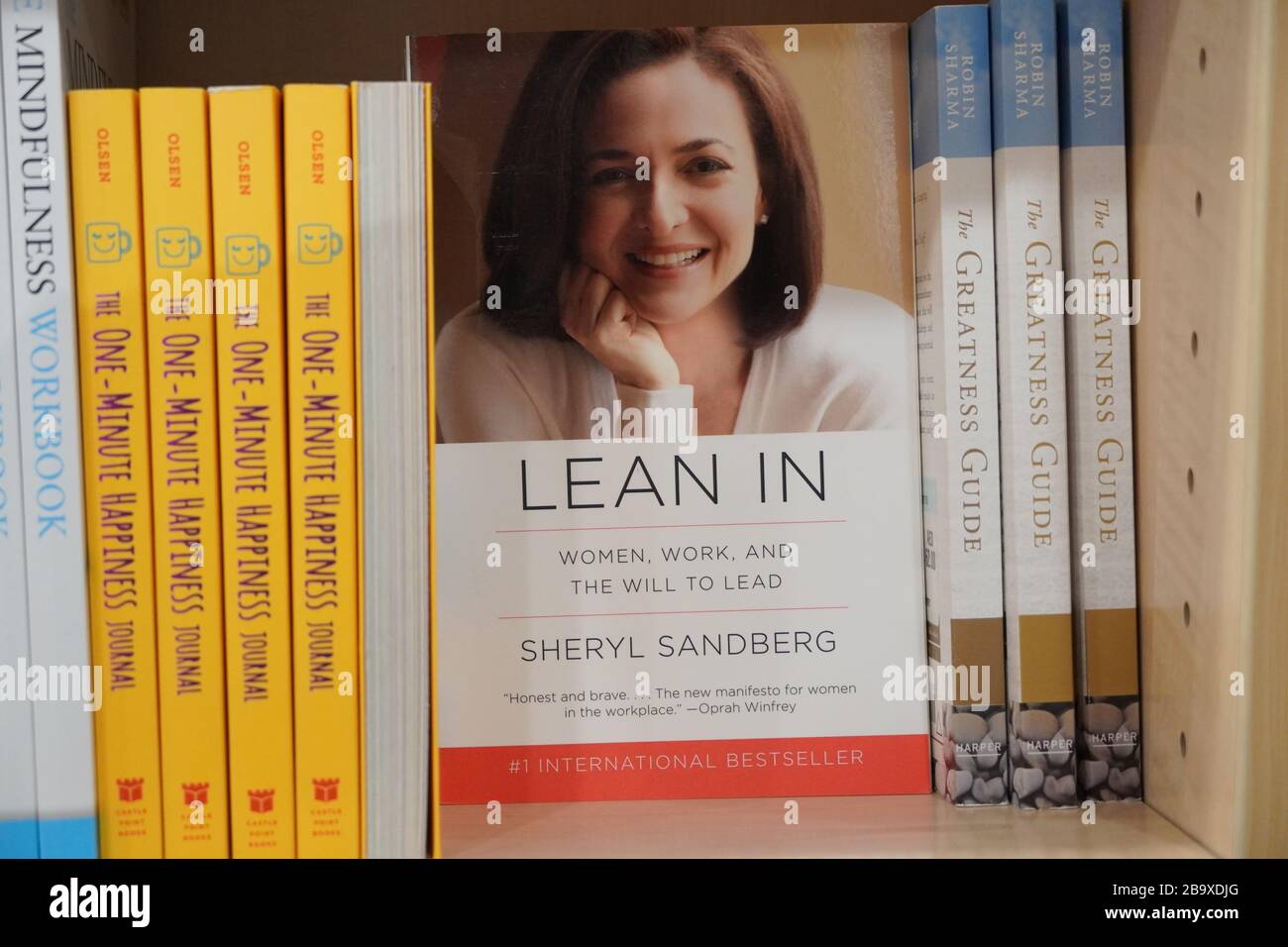 Dubai UAE December 2019 Lean in book by Sheryl Sandberg COO of Facebook ...