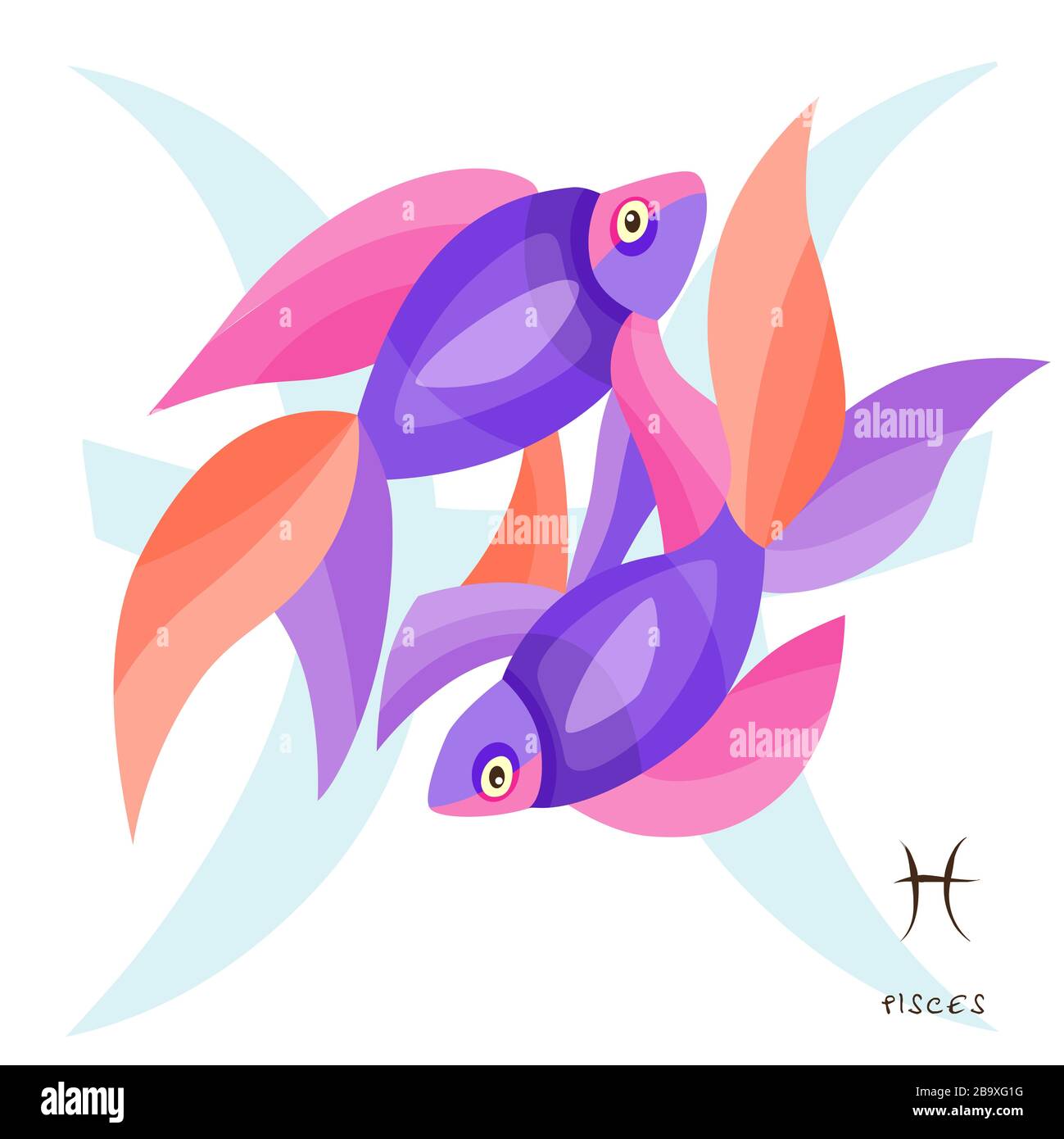 Pisces symbol hi-res stock photography and images - Alamy