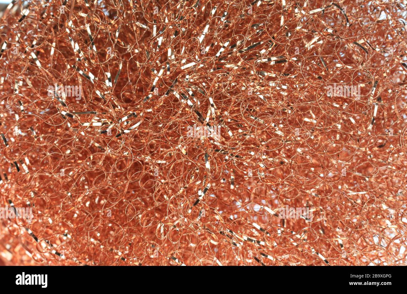 Full frame of a copper cleaning scrubber Stock Photo - Alamy