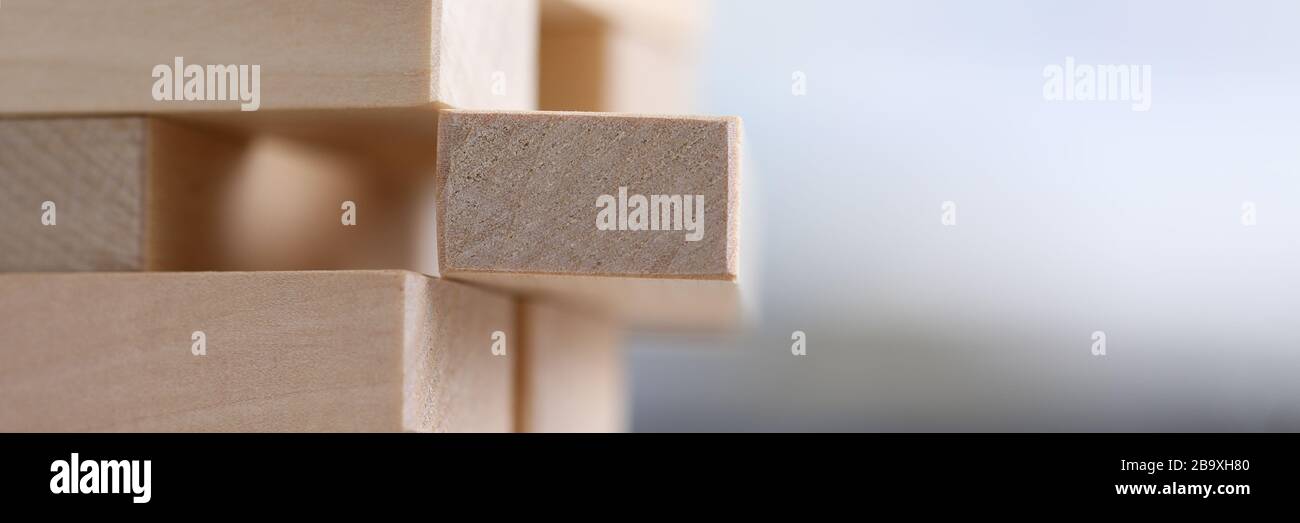 Close-up wooden blocks stacked in construction Stock Photo - Alamy