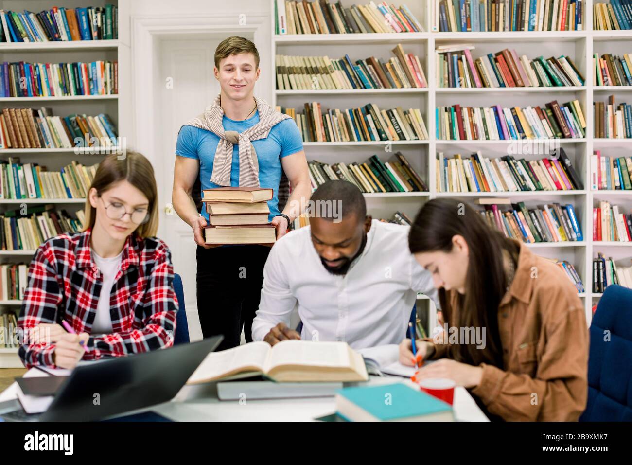 People Reading Books Together