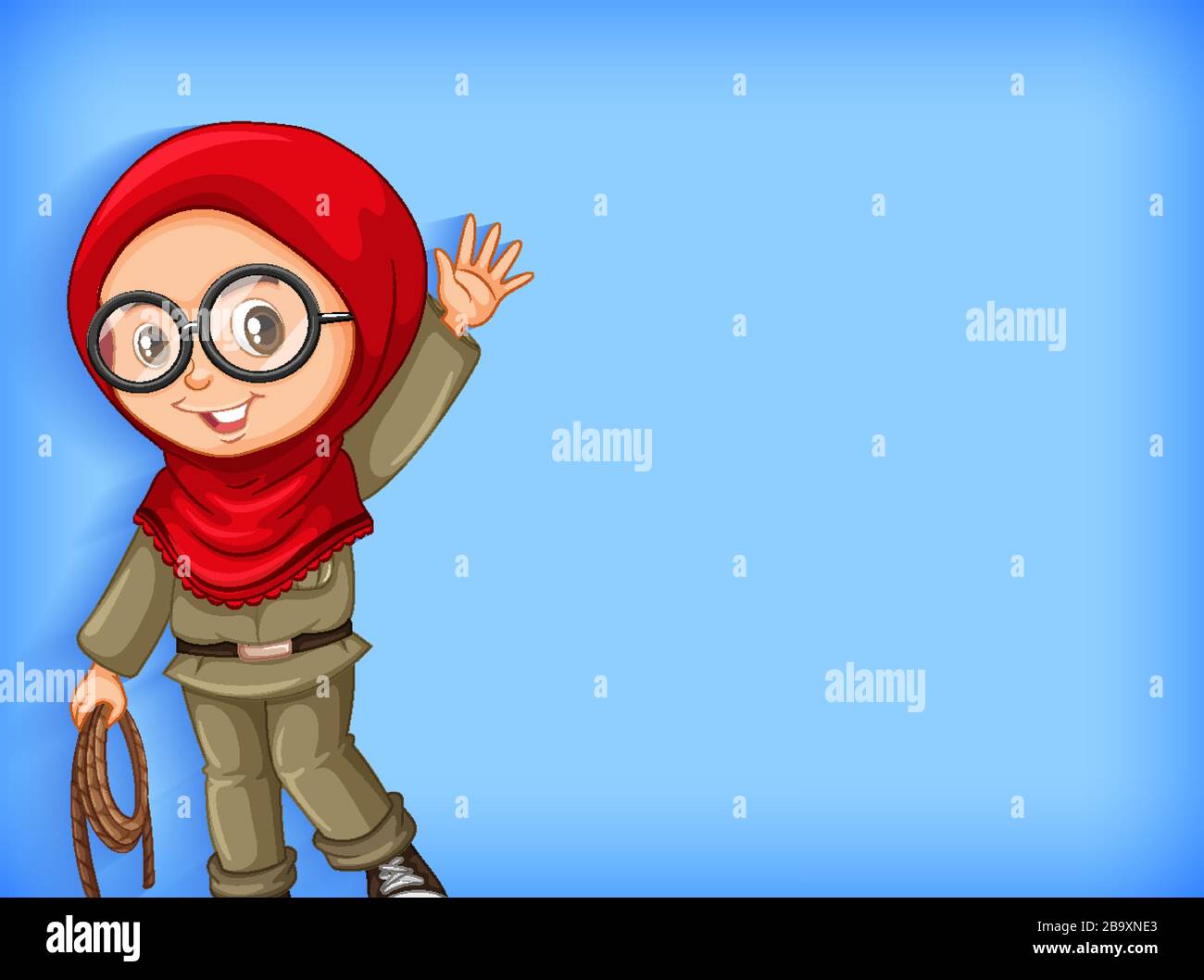 Girl plain wall background Stock Vector Images - Alamy