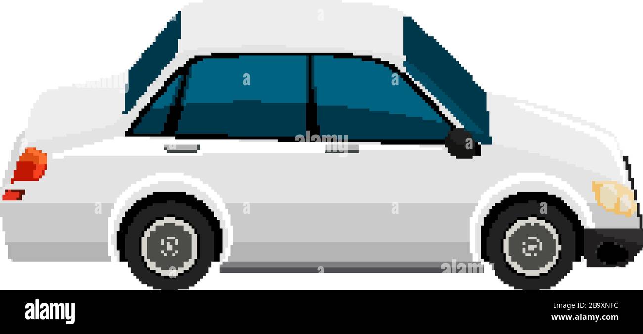 One white car on white background illustration Stock Vector Image & Art ...