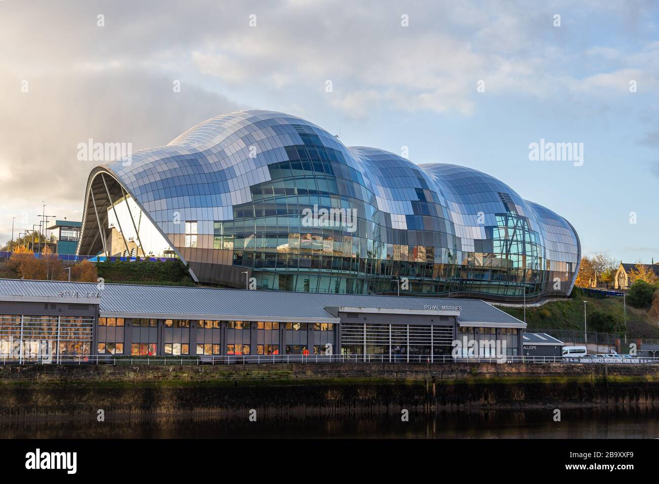 Newcastle, England - November 10 2019: The rooftop glass structure of ...