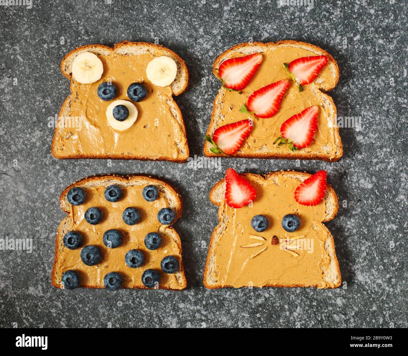 Child funny face sandwich hi-res stock photography and images - Alamy