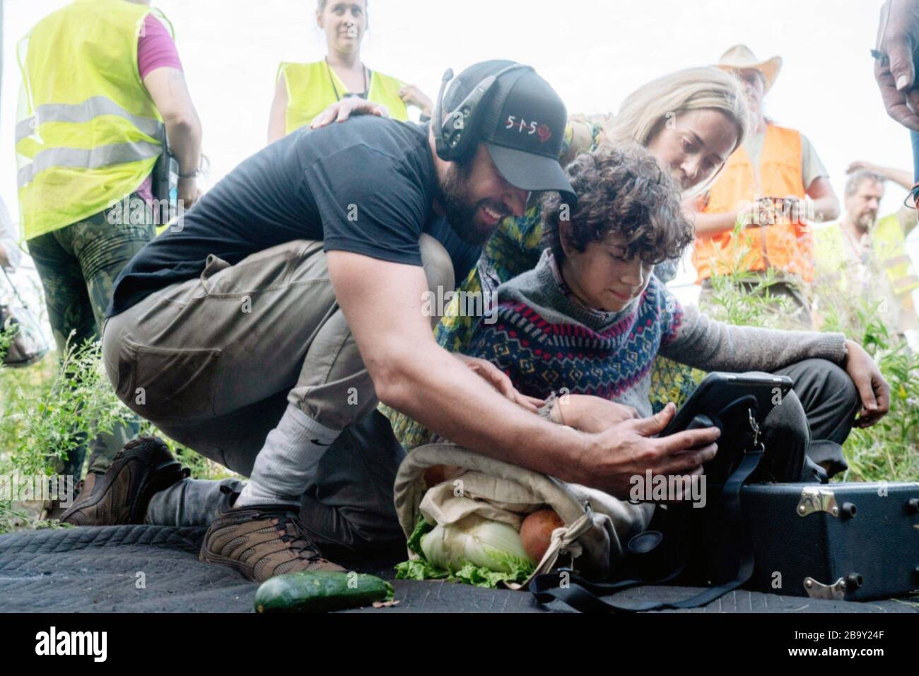 A QUIET PLACE PART II, (aka A QUIET PLACE PART 2), from left: director John Krasinski, Noah Jupe ...