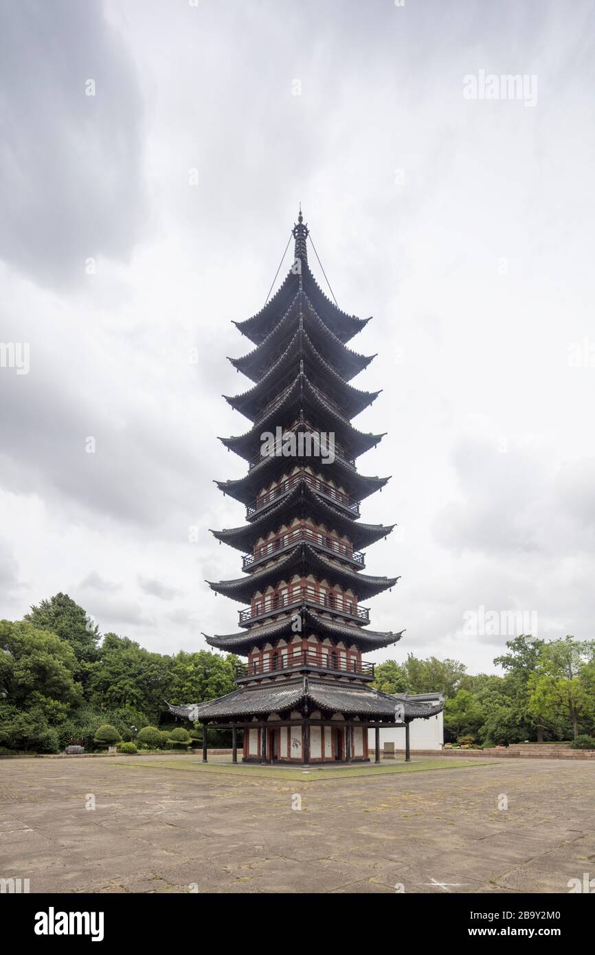 The Songjiang Square Pagoda or Fangta, Songjiang, Shanghai, China Stock ...